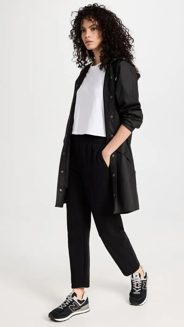 Rains Long Jacket - Black