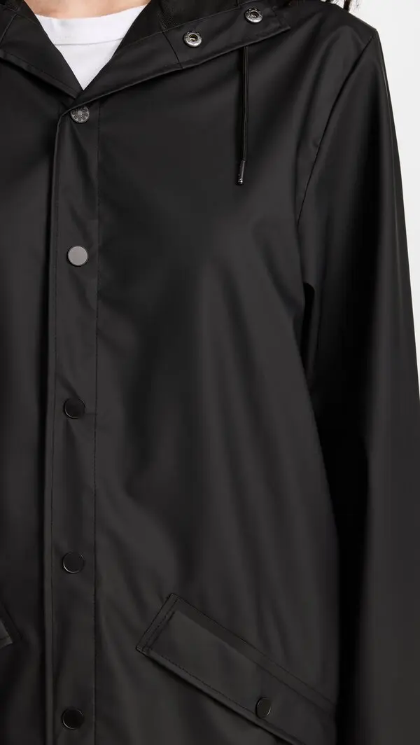 Rains Long Jacket - Black
