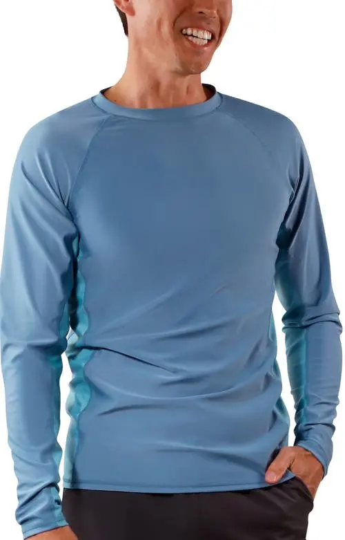 UV SKINZ Long Sleeve Crew Sun & Swim Shirt - Baltic/lagoon