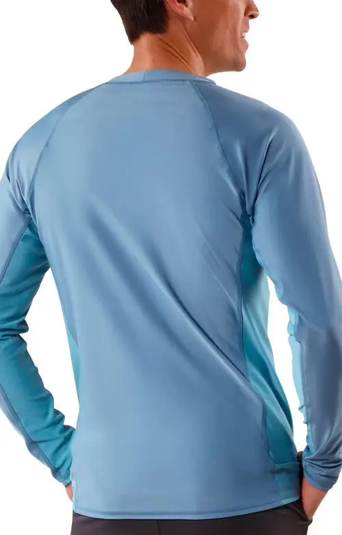 UV SKINZ Long Sleeve Crew Sun & Swim Shirt - Baltic/lagoon