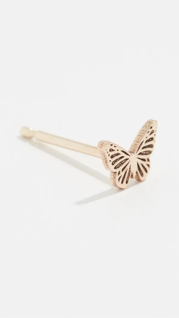 Zoe Chicco 14k Gold Butterfly Single Stud Earring - Yellow Gold