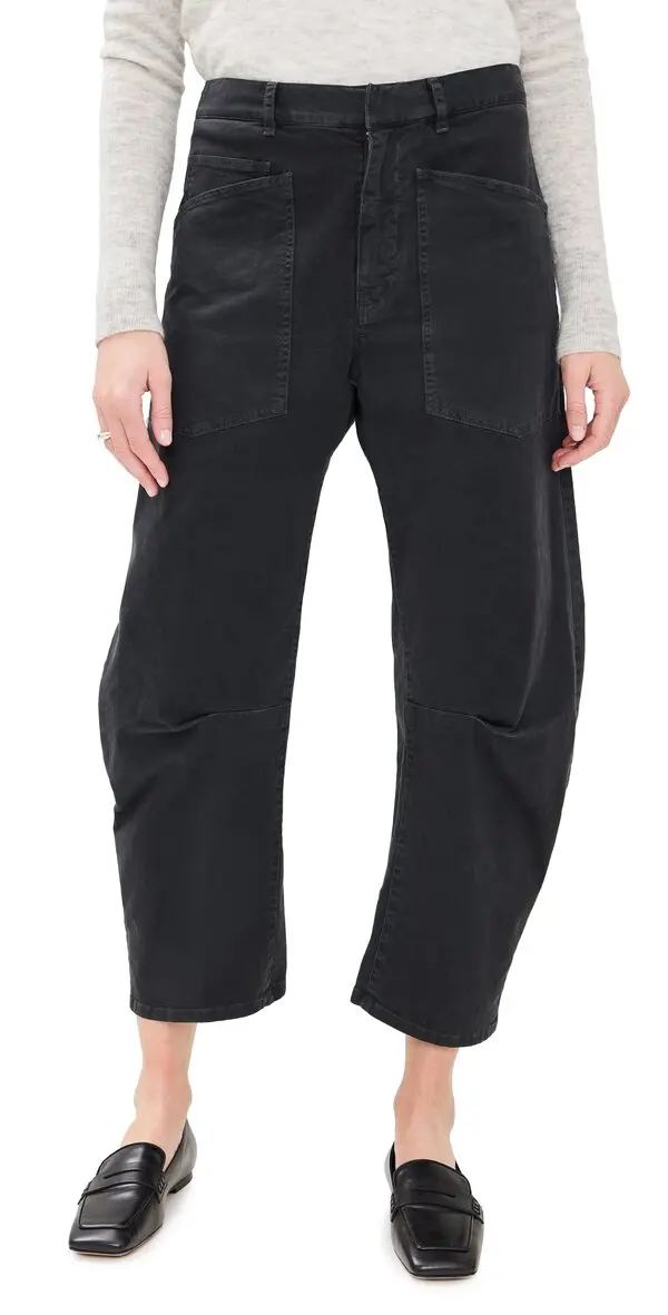 NILI LOTAN Shon Twill Trousers - Carbon