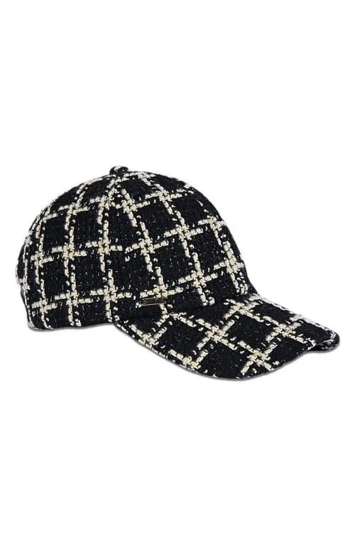Eugenia Kim Windowpane Tweed Baseball Cap