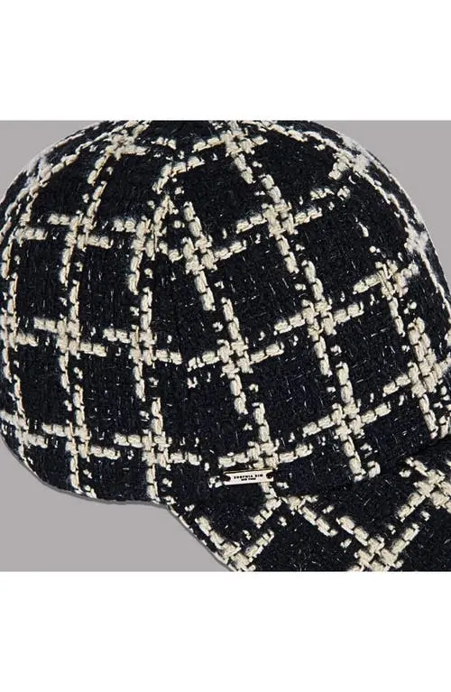Eugenia Kim Windowpane Tweed Baseball Cap