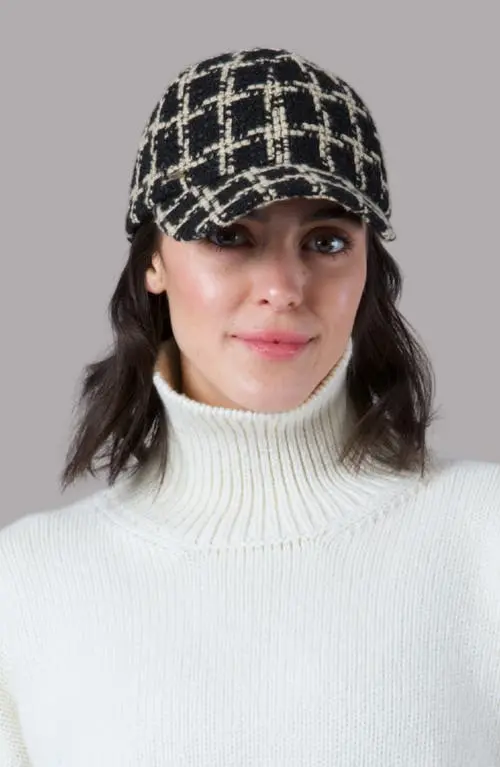 Eugenia Kim Windowpane Tweed Baseball Cap