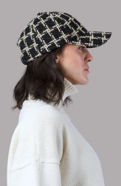 Eugenia Kim Windowpane Tweed Baseball Cap