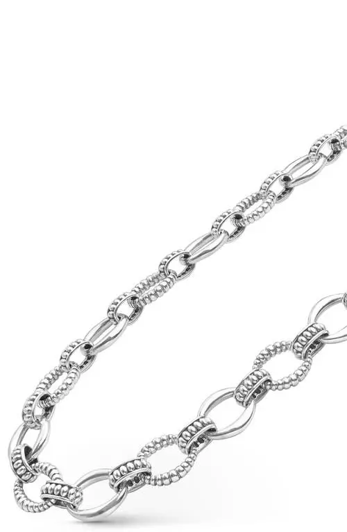 Lagos Sterling Fluted Link Necklace