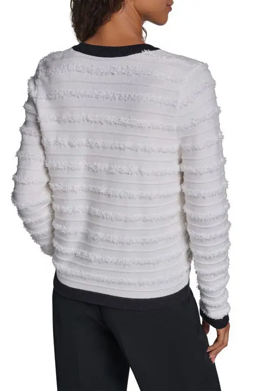 Karl Lagerfeld Paris Imitation Pearl Fringe Cardigan