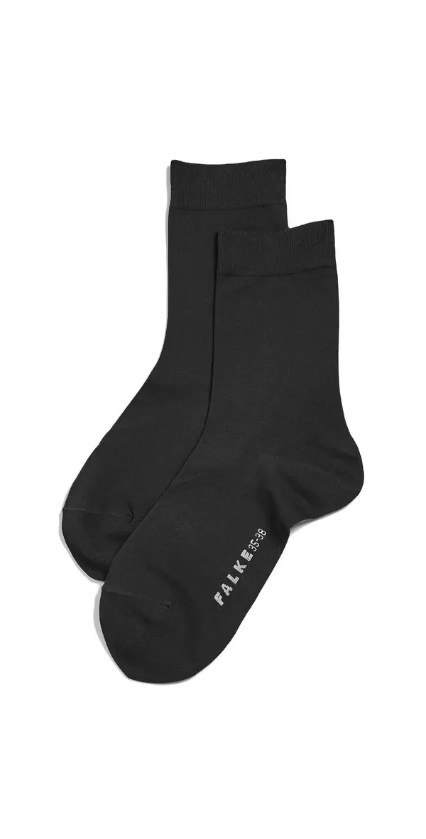 Falke Cotton Touch Ankle Socks - Black