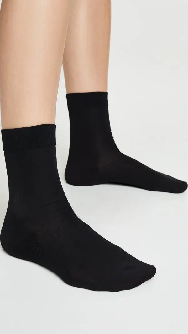 Falke Cotton Touch Ankle Socks - Black