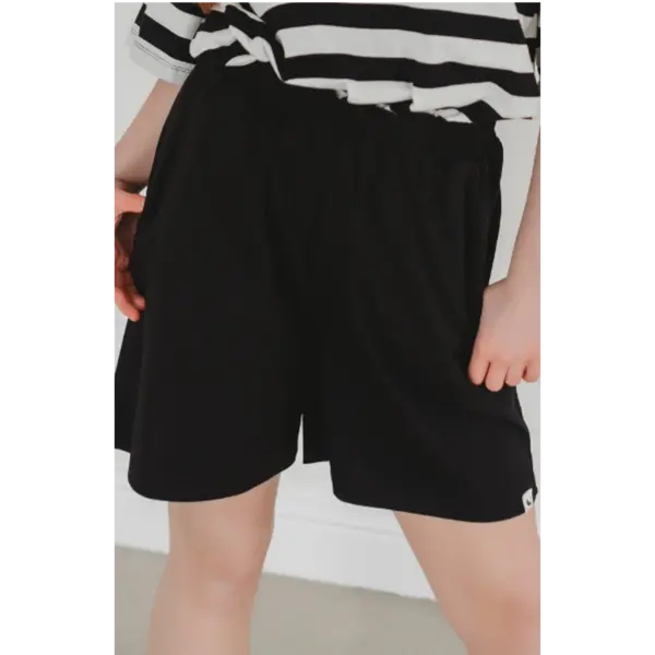 TURTLEDOVE LONDON Organic Cotton Audrey Printed Shorts - Black