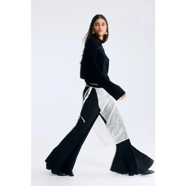 H&m Lace Wrap Midi Skirt