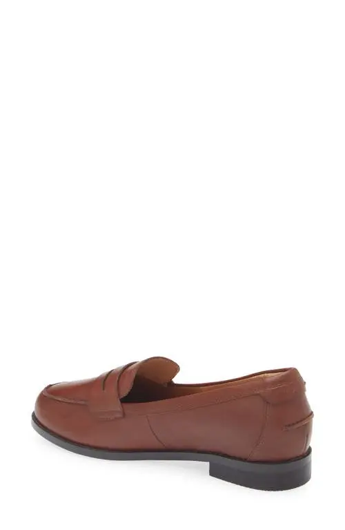 FRANKIE4 Classic Leather Penny Loafers - Deep Tan