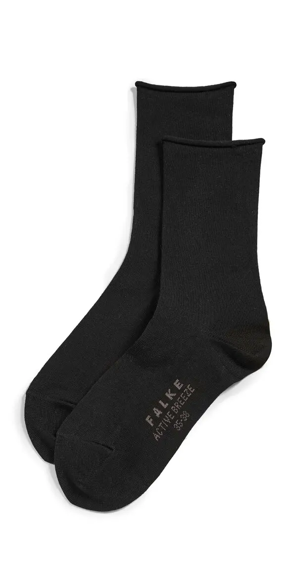 Falke Active Breeze Roll Top Socks - Black