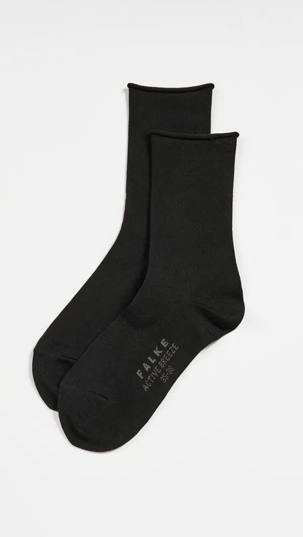 Falke Active Breeze Roll Top Socks - Black