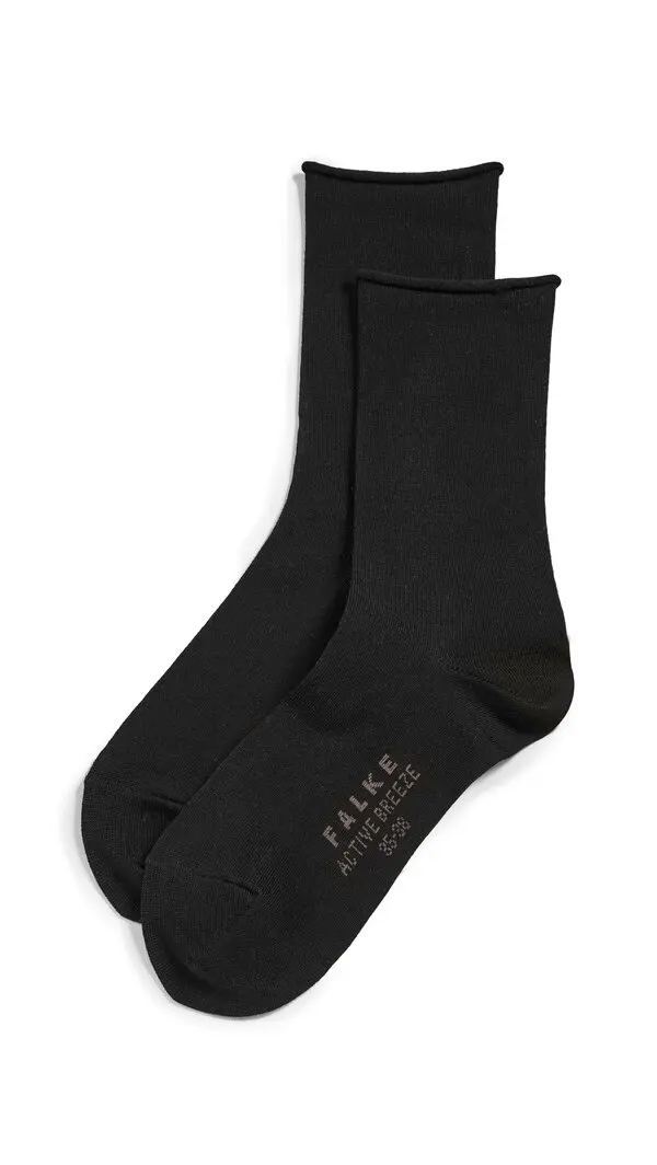 Falke Active Breeze Roll Top Socks - Black