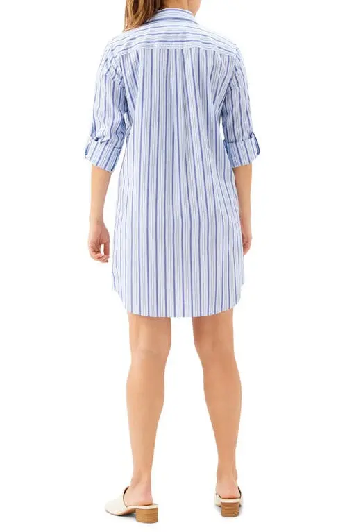 Karen Kane Striped Cotton Blend Shirtdress