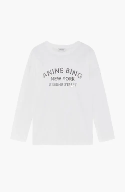ANINE BING Ivan New York Stencil Long Sleeve