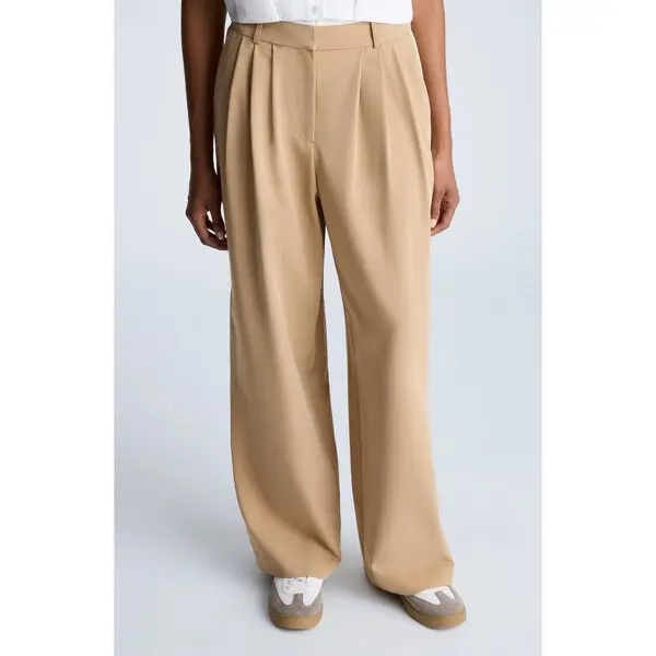 KENNETH COLE Wide-leg Pleated Pants