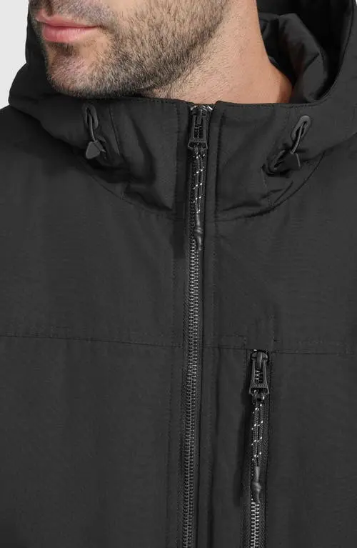 Cole Haan Down And Feather Fill Hooded Puffer Coat - Black