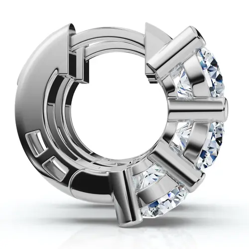 BLISS DIAMOND 3ct Diamond Lab Grown Diamond Huggie Hoop Earrings