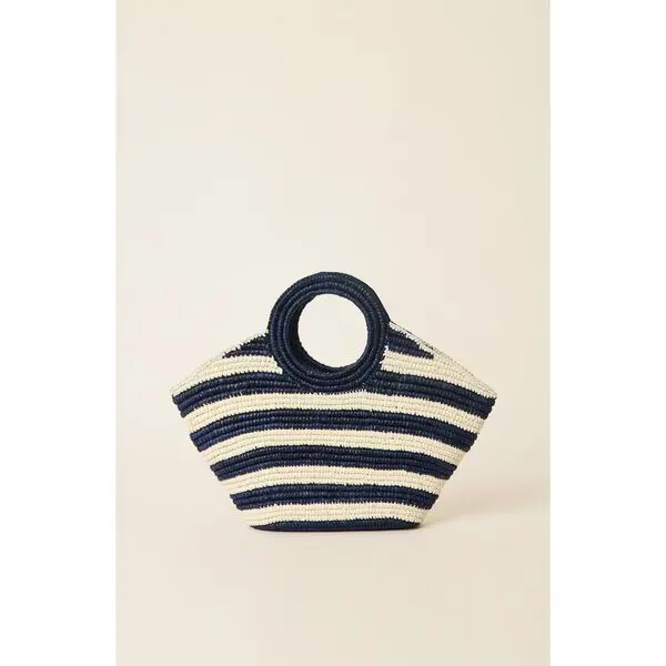 BTB LOS ANGELES Knot Tote - Navy/white