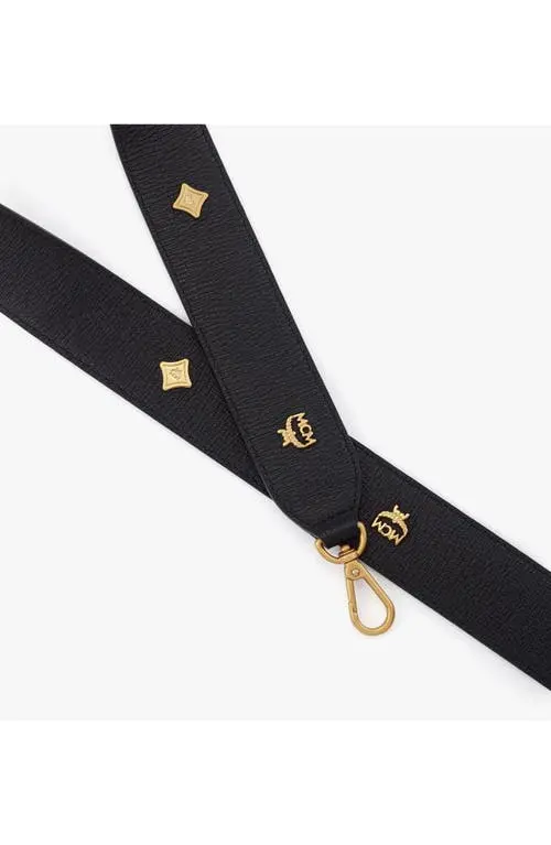 Mcm Pina Shoulder Strap In Studded Calfskin