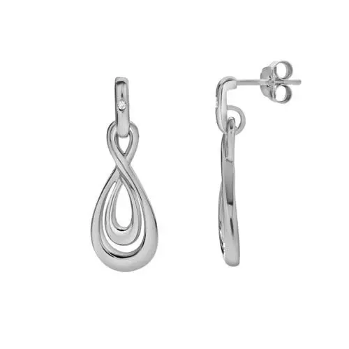 LUVMYJEWELRY Elmira Sterling Silver & Diamond Dangle Earrings - 925 Sterling Silver