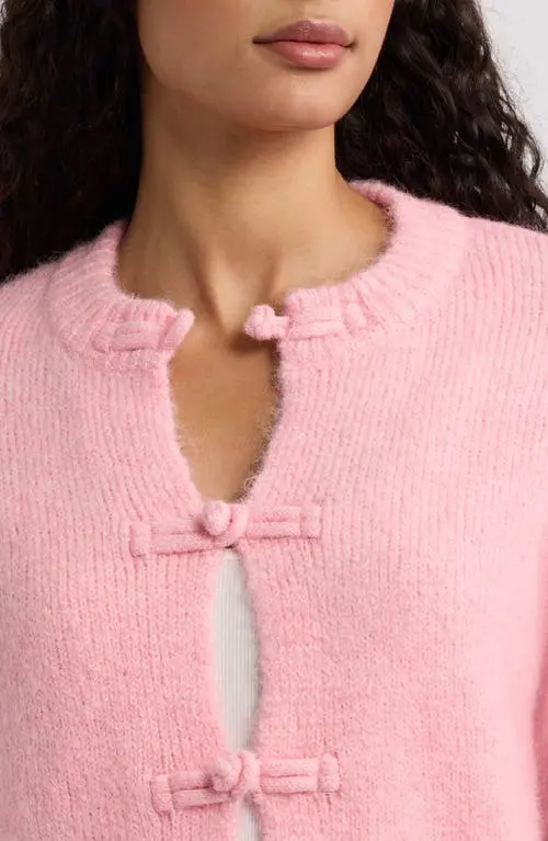 BDG URBAN OUTFITTERS Knot Fastening Cardigan - Pink