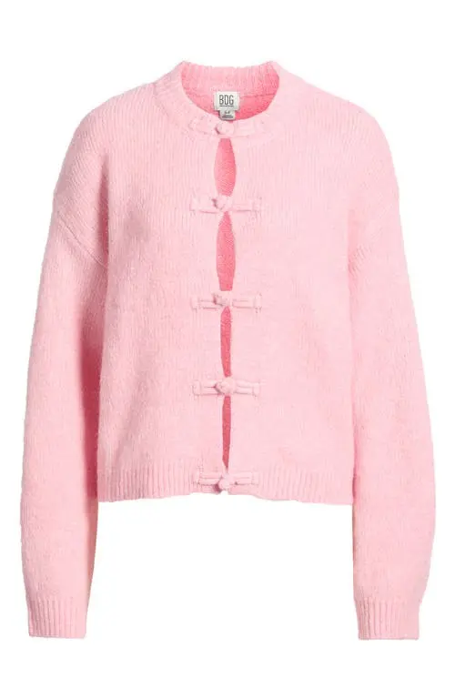BDG URBAN OUTFITTERS Knot Fastening Cardigan - Pink
