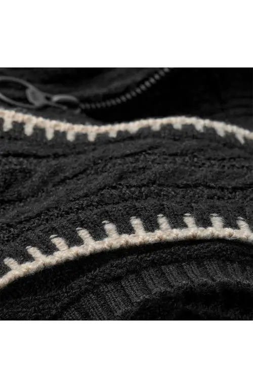 UGG Rylynn Sleeveless Quarter-zip Cable-knit Minidress - Black