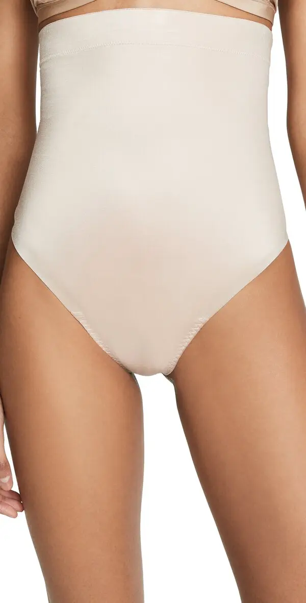 Spanx Shape Suit Your Fancy High-waisted Thong - Champagne Beige