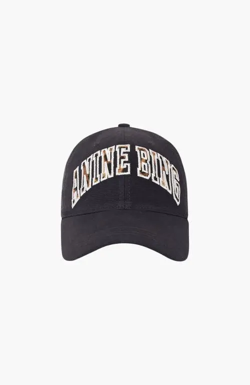 ANINE BING Jeremy Logo Baseball Cap - Washed Black