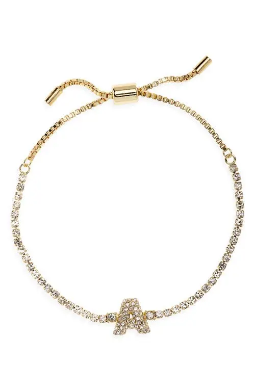 Baublebar Initial Tennis Slider Bracelet - Gold A