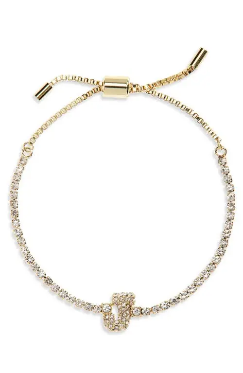 Baublebar Initial Tennis Slider Bracelet - Gold J
