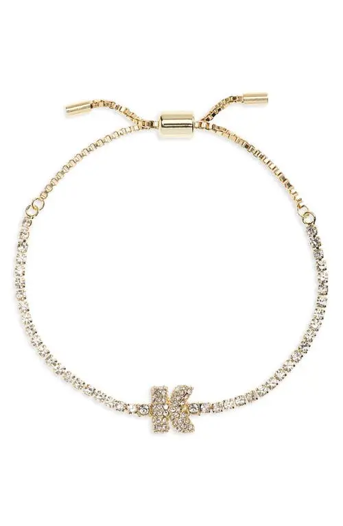Baublebar Initial Tennis Slider Bracelet - Gold K