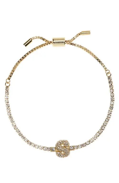 Baublebar Initial Tennis Slider Bracelet - Gold S