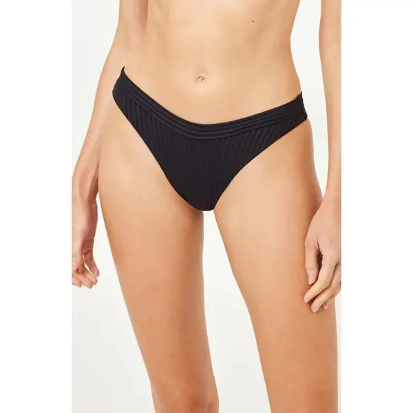 L*Space Mercer Rib Bikini Bottom - Black