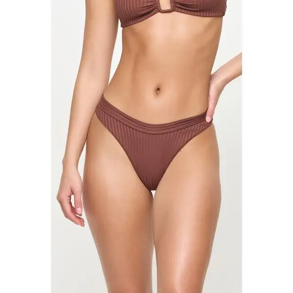 L*Space Mercer Rib Bikini Bottom - Cafe