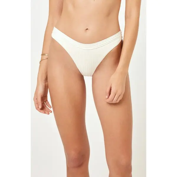 L*Space Mercer Rib Bikini Bottom - Cream
