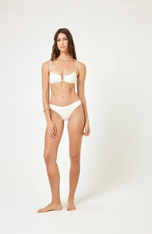 L*Space Mercer Rib Bikini Bottom - Cream