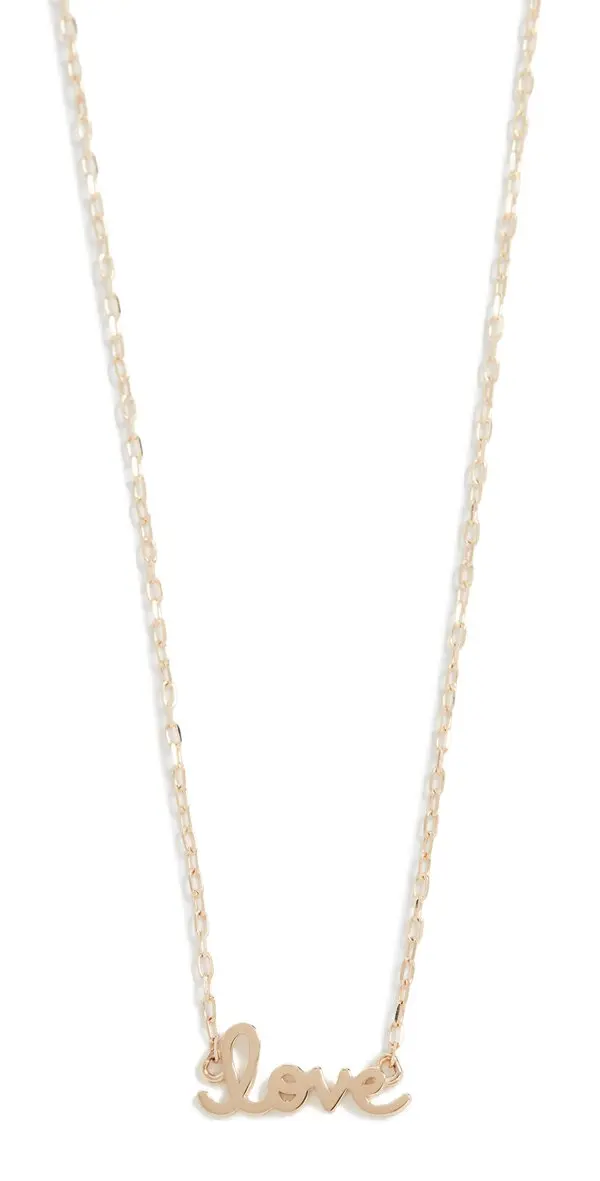 SYDNEY EVAN 14k Gold Love Script Necklace - Yellow Gold