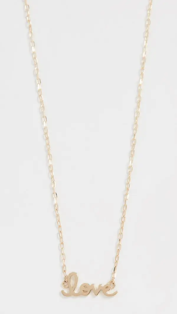 SYDNEY EVAN 14k Gold Love Script Necklace