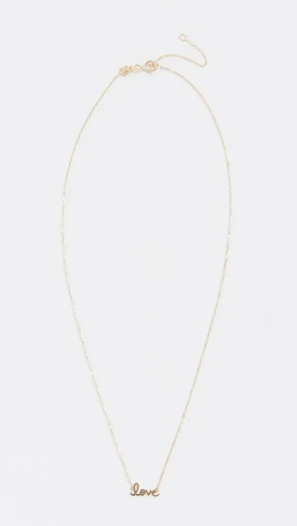 SYDNEY EVAN 14k Gold Love Script Necklace