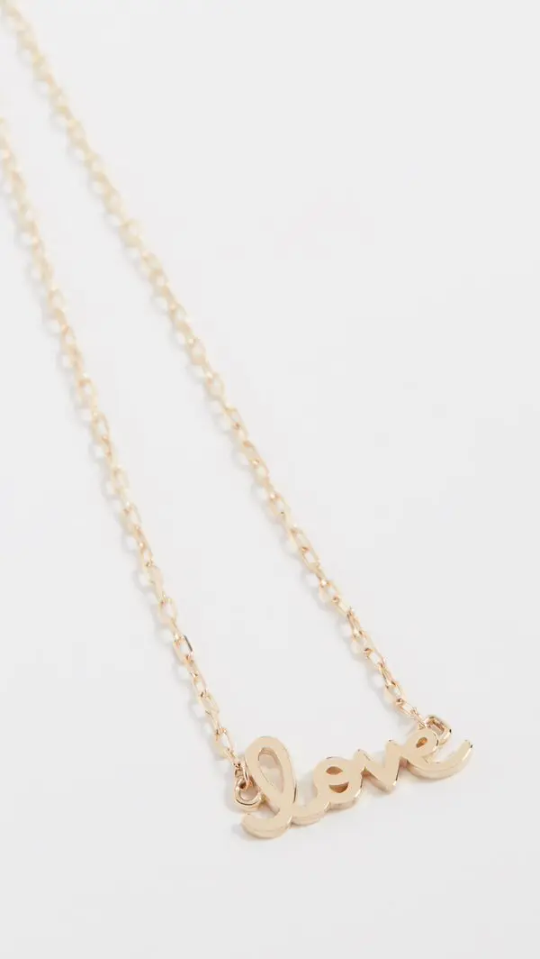 SYDNEY EVAN 14k Gold Love Script Necklace