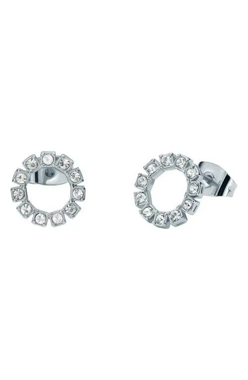 Ted Baker London Haliana Crystal Stud Earrings - Silver Tone/ Clear Crystal