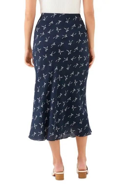 Karen Kane Bow Bias Cut Midi Skirt