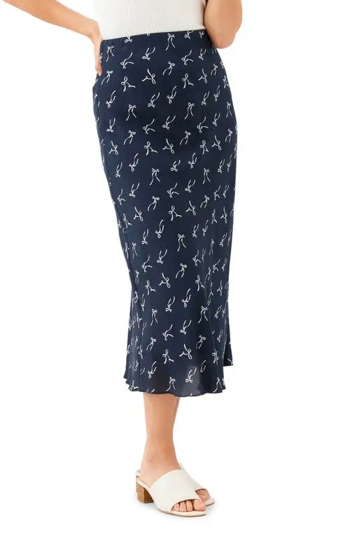 Karen Kane Bow Bias Cut Midi Skirt