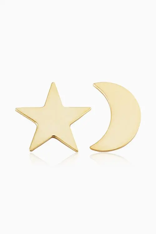 ORADINA 14k Night Sky Studs - Yellow Gold