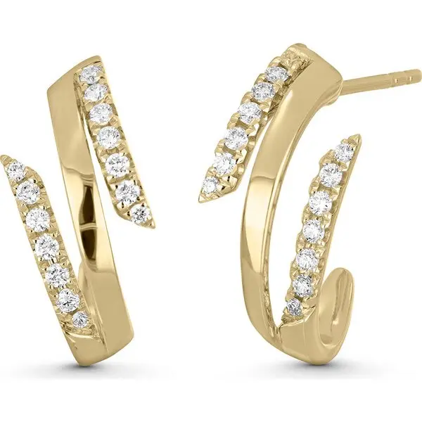 Bony Levy Kiera 18k Gold Diamond Triple Wrap Huggie Earrings - 18ky